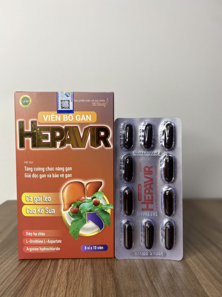 Thực phẩm bảo vệ sức khoẻ Viên bổ gan Hepavir - Tất Thành Pharma