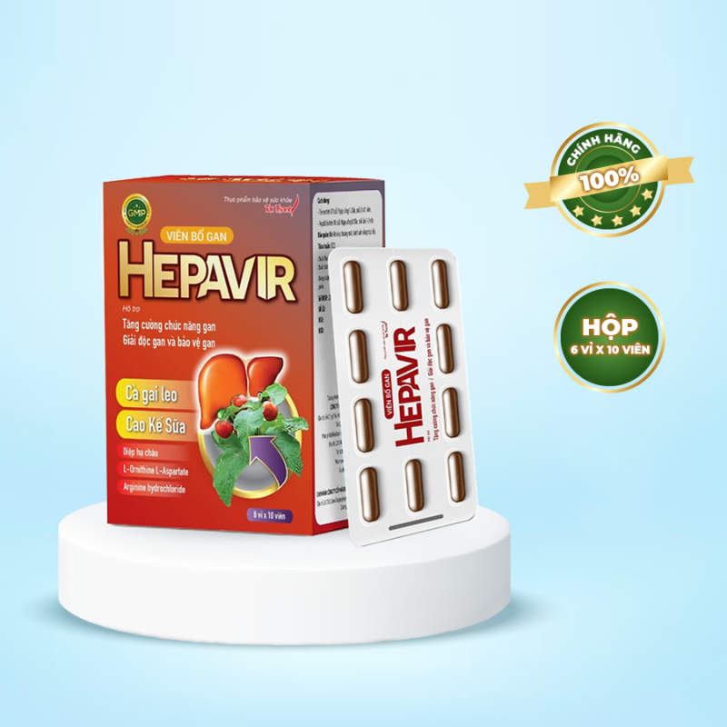 Thực phẩm bảo vệ sức khoẻ Viên bổ gan Hepavir - Tất Thành Pharma